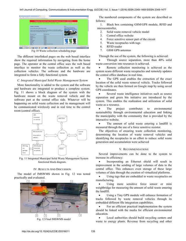 Integrated Municipal Solid Waste Management System (IMSWMS) | PDF