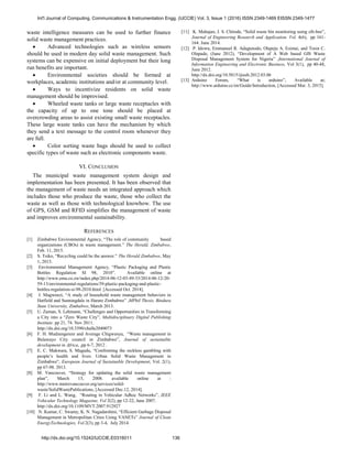Integrated Municipal Solid Waste Management System (IMSWMS) | PDF