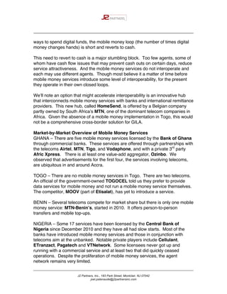 IMTFI FINAL REPORT: The GILA Mobile Money Project Present–Day Money ...