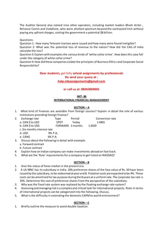 Imt ghaziabad solved case studies | DOCX
