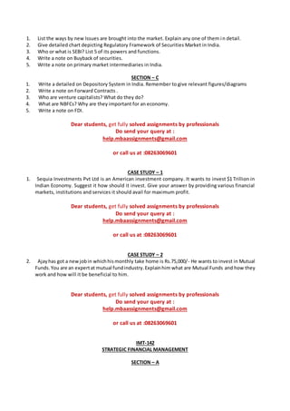 Imt ghaziabad solved case studies | DOCX