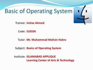 Introduction to Operating System | PPTX