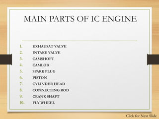 IC Engine parts | PPSX