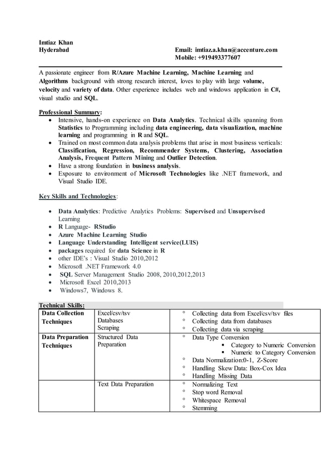 Imtiaz khan data_science_analytics | DOCX | Databases | Computer Software and Applications