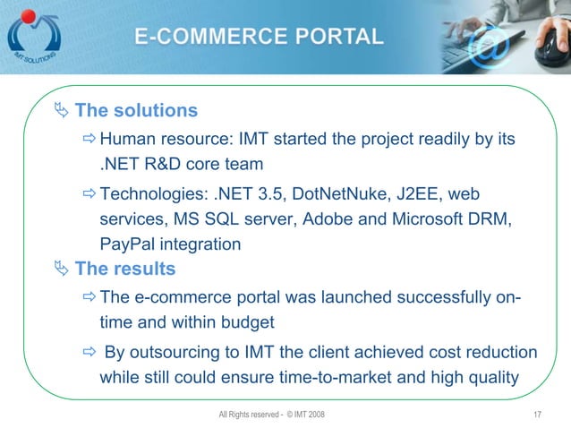 IMT Solutions - Overview of IMT | PPT