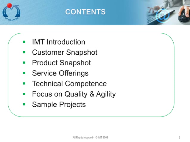 IMT Solutions - Overview of IMT | PPT