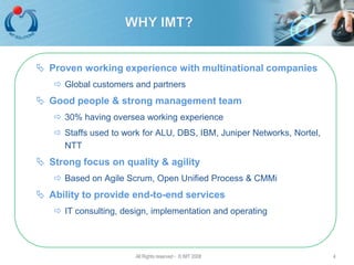 IMT Solutions - Overview of IMT | PPT