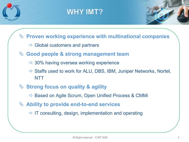 IMT Solutions - Overview of IMT | PPT
