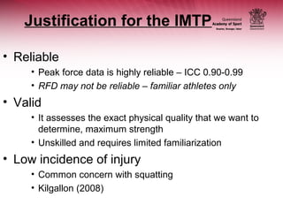 The Isometric Mid-Thigh Pull Considerations for Integration into a High ...