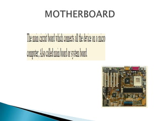 Computer hardware presentation | PPTX