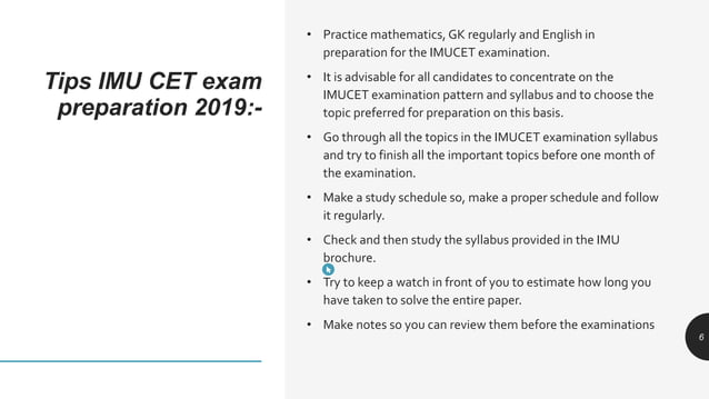 IMU CET ppt | PPT