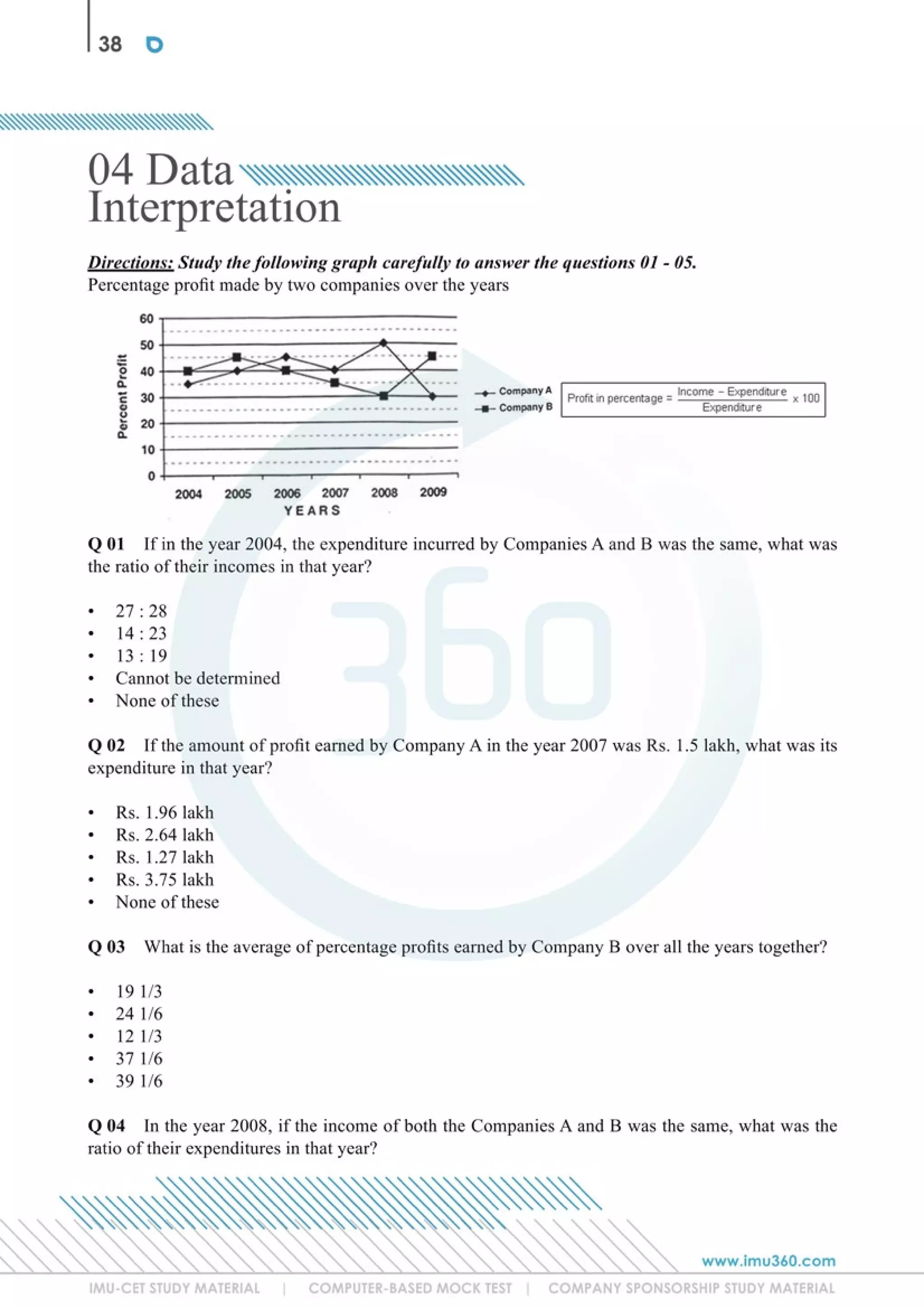 IMU CET Study Material Sample | PDF IMU CET Study Material Sample | PDF