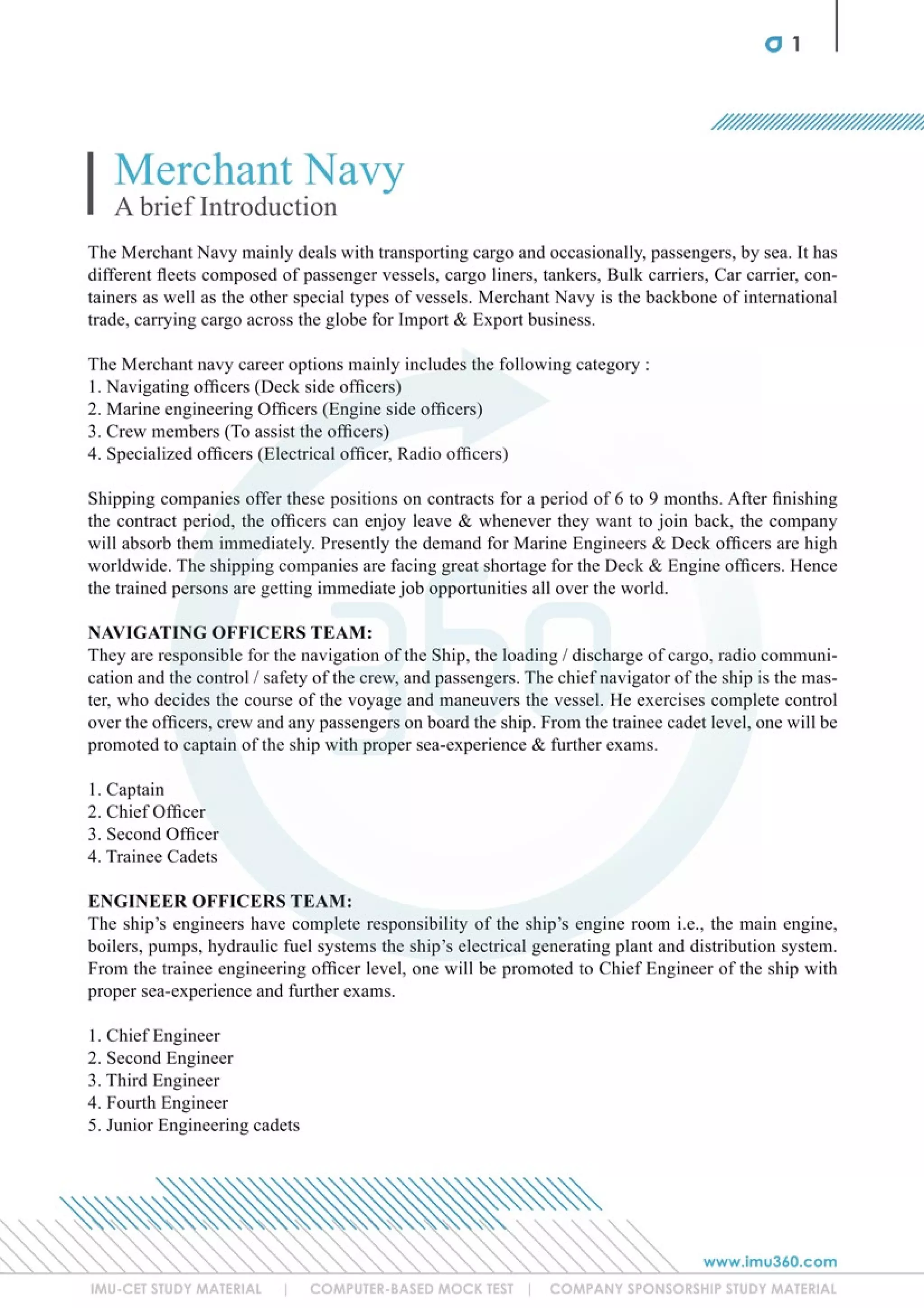 IMU CET Study Material Sample | PDF