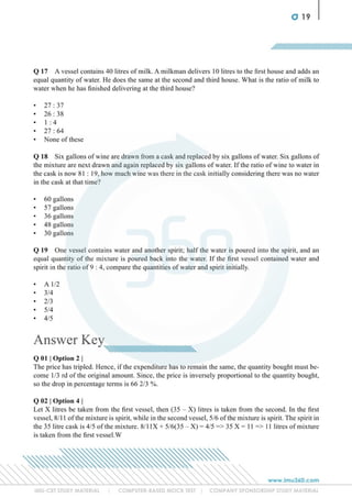 IMU CET Study Material Sample | PDF