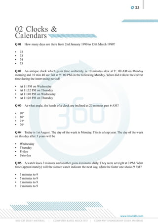 IMU CET Study Material Sample | PDF