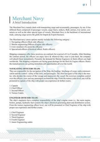 IMU CET Study Material Sample | PDF