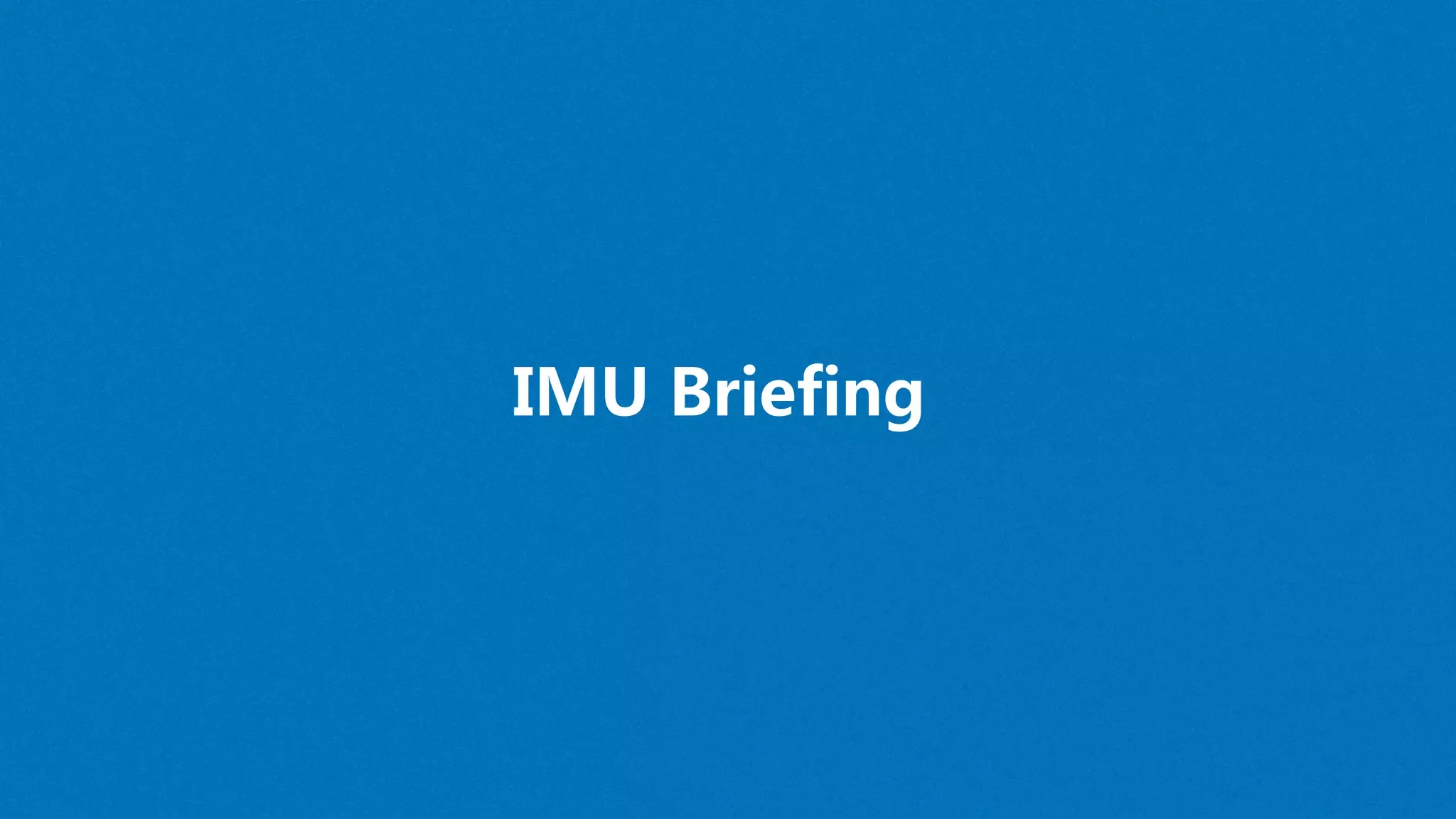 IMU General Introduction | PPTX