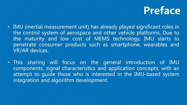 IMU General Introduction | PPTX | Physics | Science