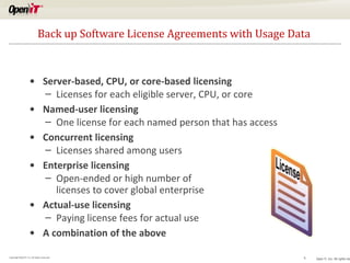 Meter IT, Optimize IT with Open iT Software Usage Metering and Optimization Tools. | PPT