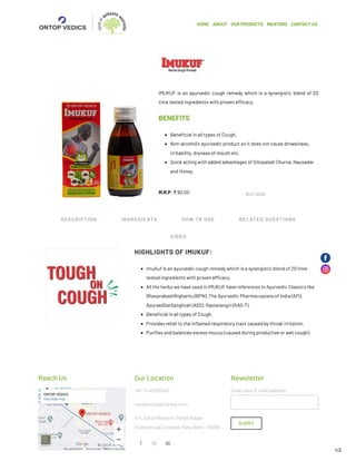 imukuf cough syrup | PDF