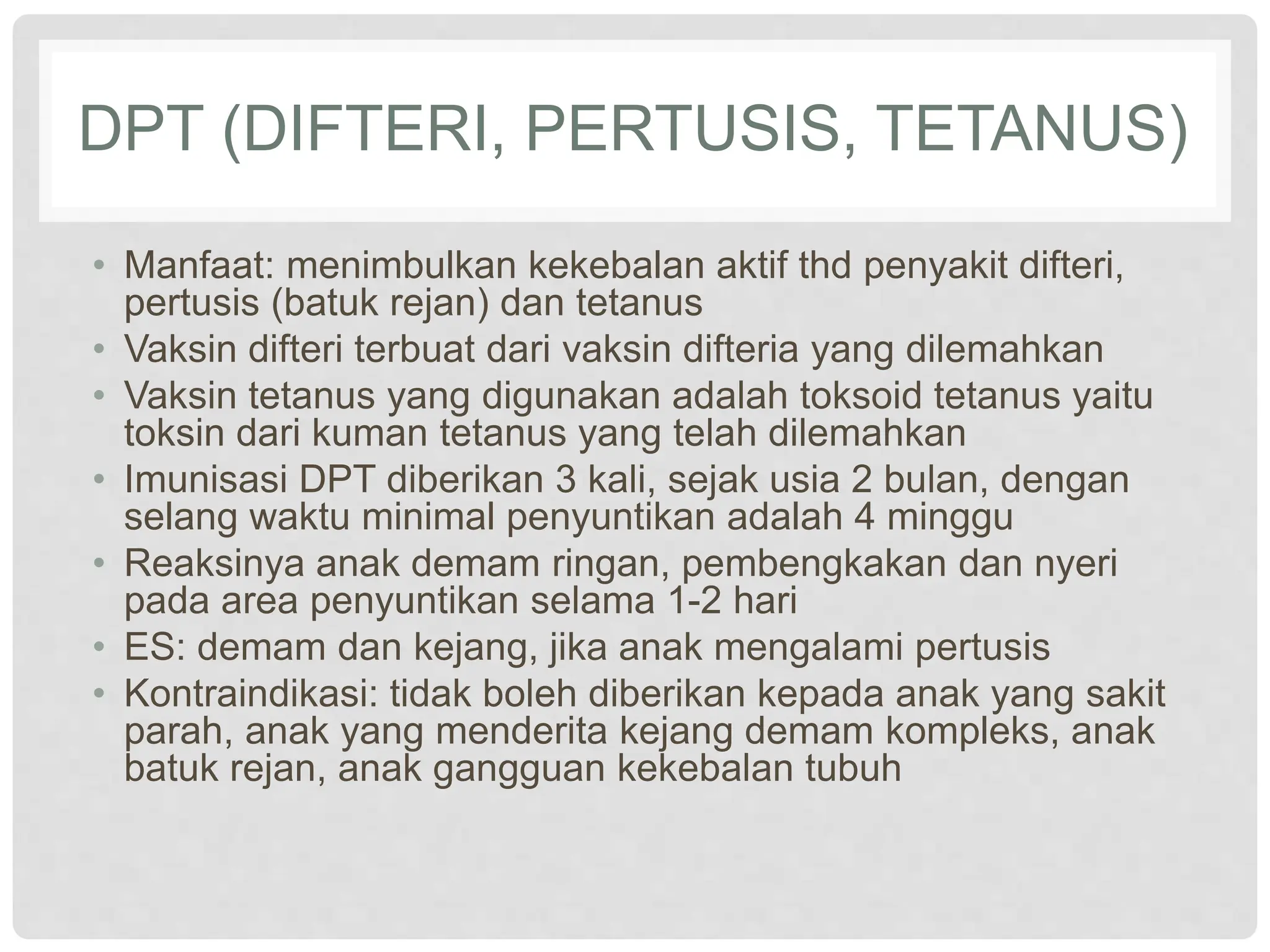 KONSEP DASAR IMUNISASI PADA BAYI DAN BALITA | PPTX