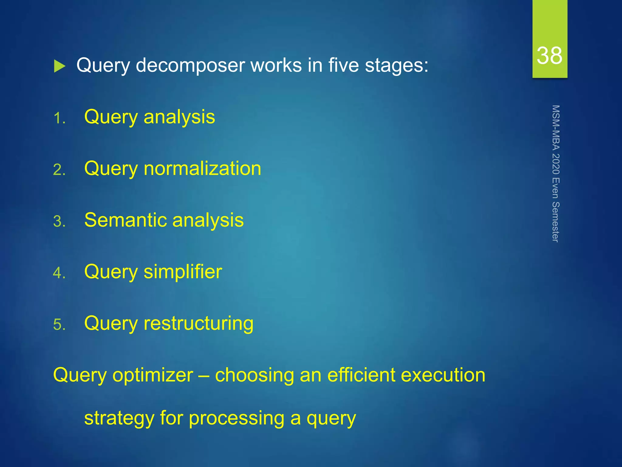 Information Management unit 3 Database management systems | PPTX