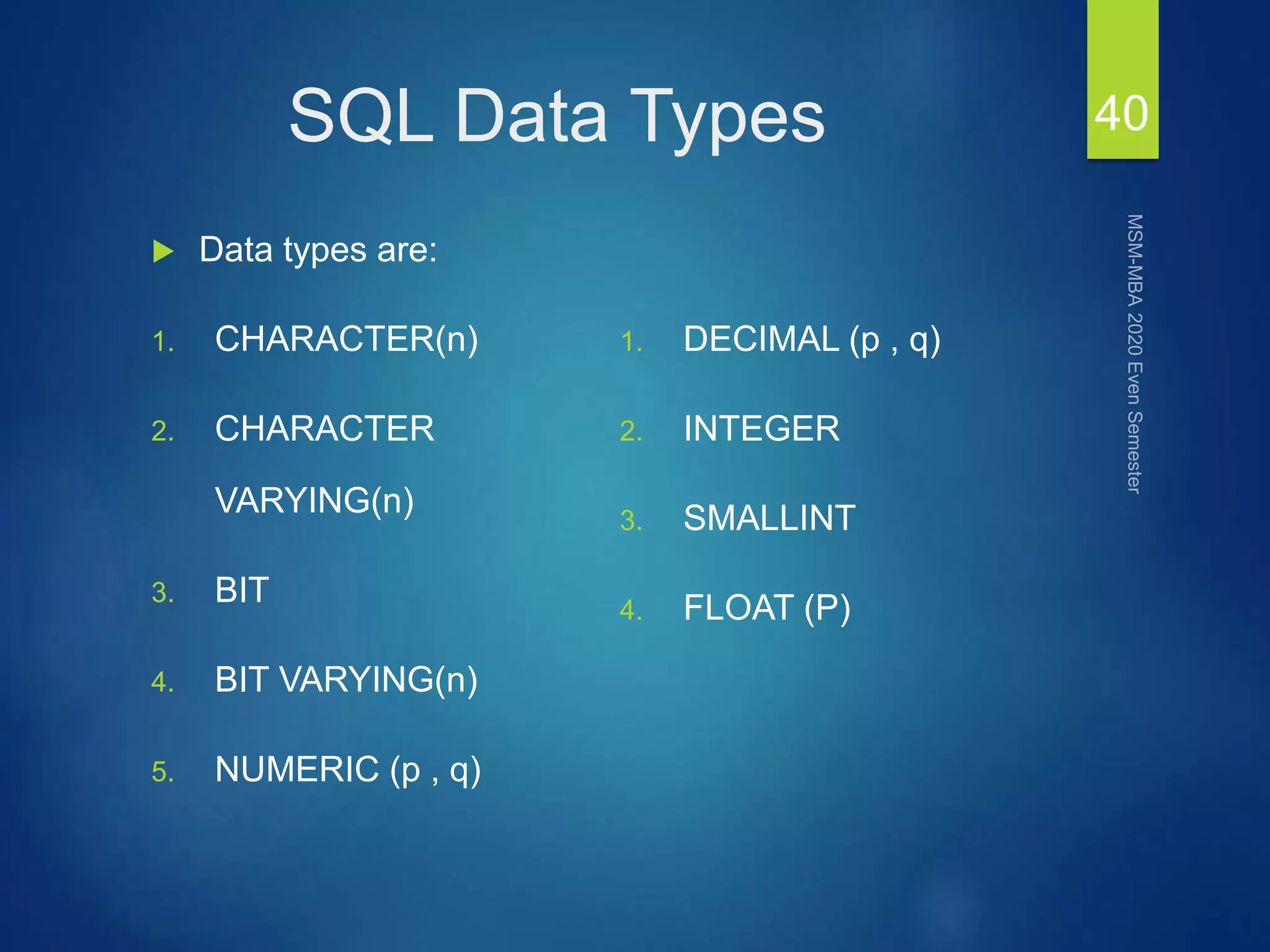 Information Management unit 3 Database management systems | PPTX