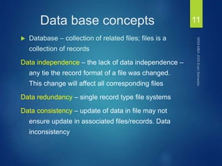 Information Management unit 3 Database management systems | PPTX