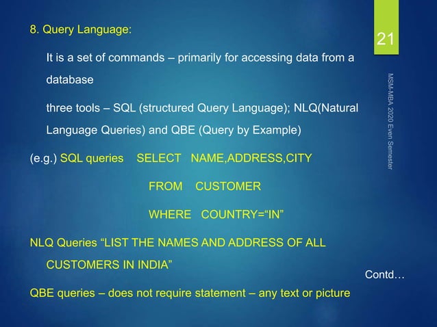 Information Management unit 3 Database management systems | PPTX