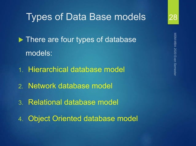 Information Management unit 3 Database management systems | PPTX