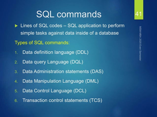 Information Management unit 3 Database management systems | PPTX