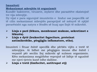Imuniteti, imunoprofilaksia, mekanizmat mbrojtes | PPT