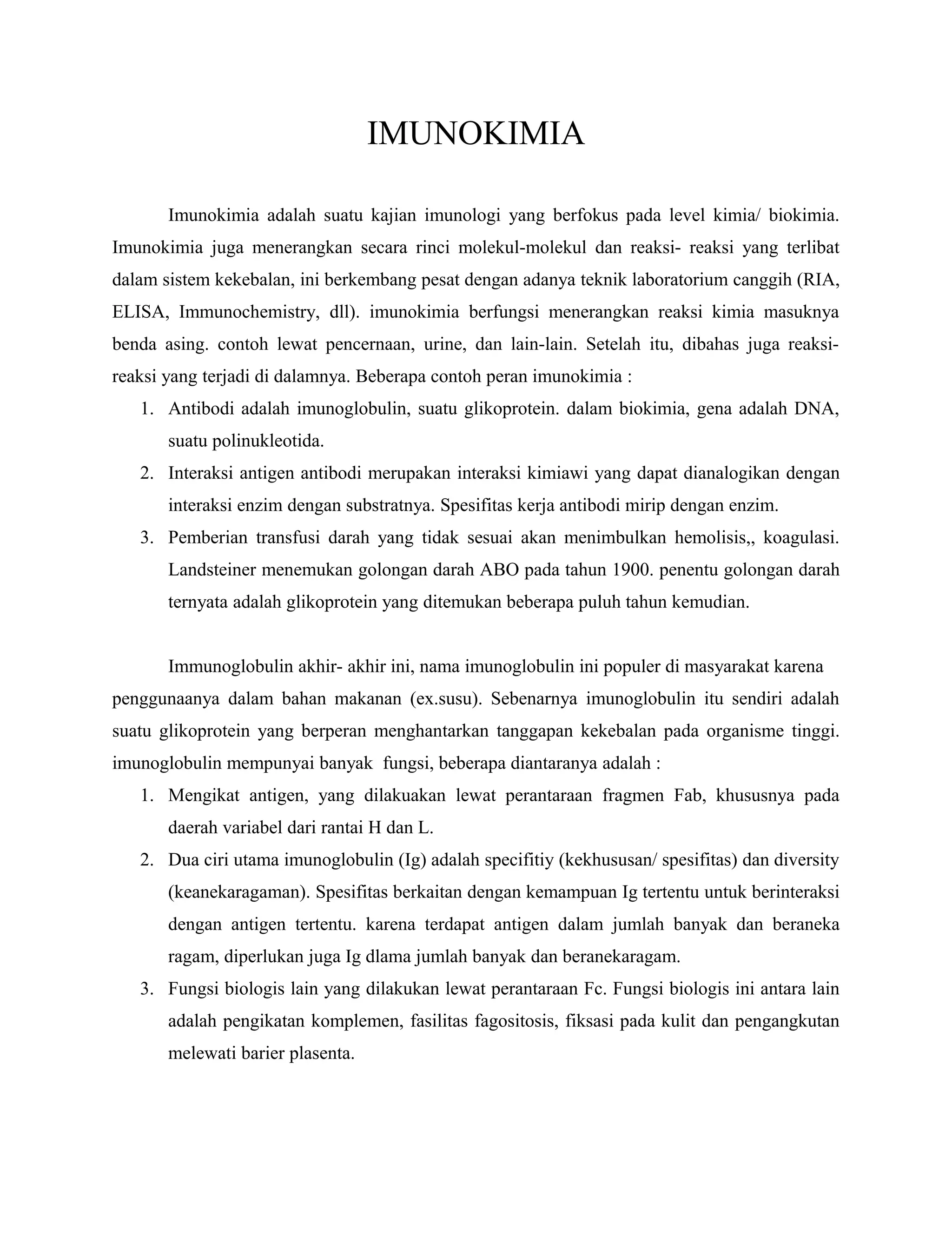 Imunokimia | DOC