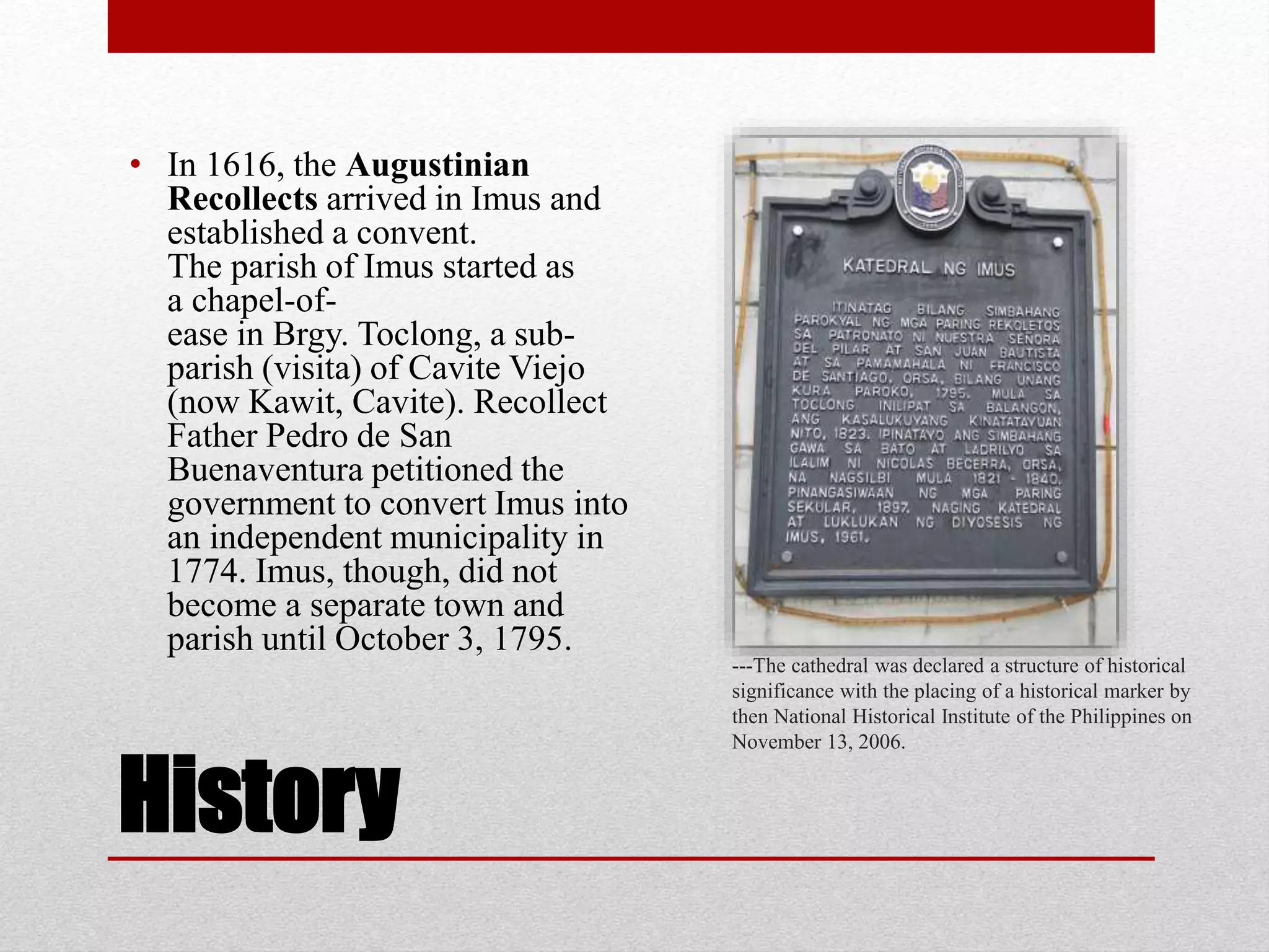 Cathedral of Our Lady of the Pillar of Imus | PPTX