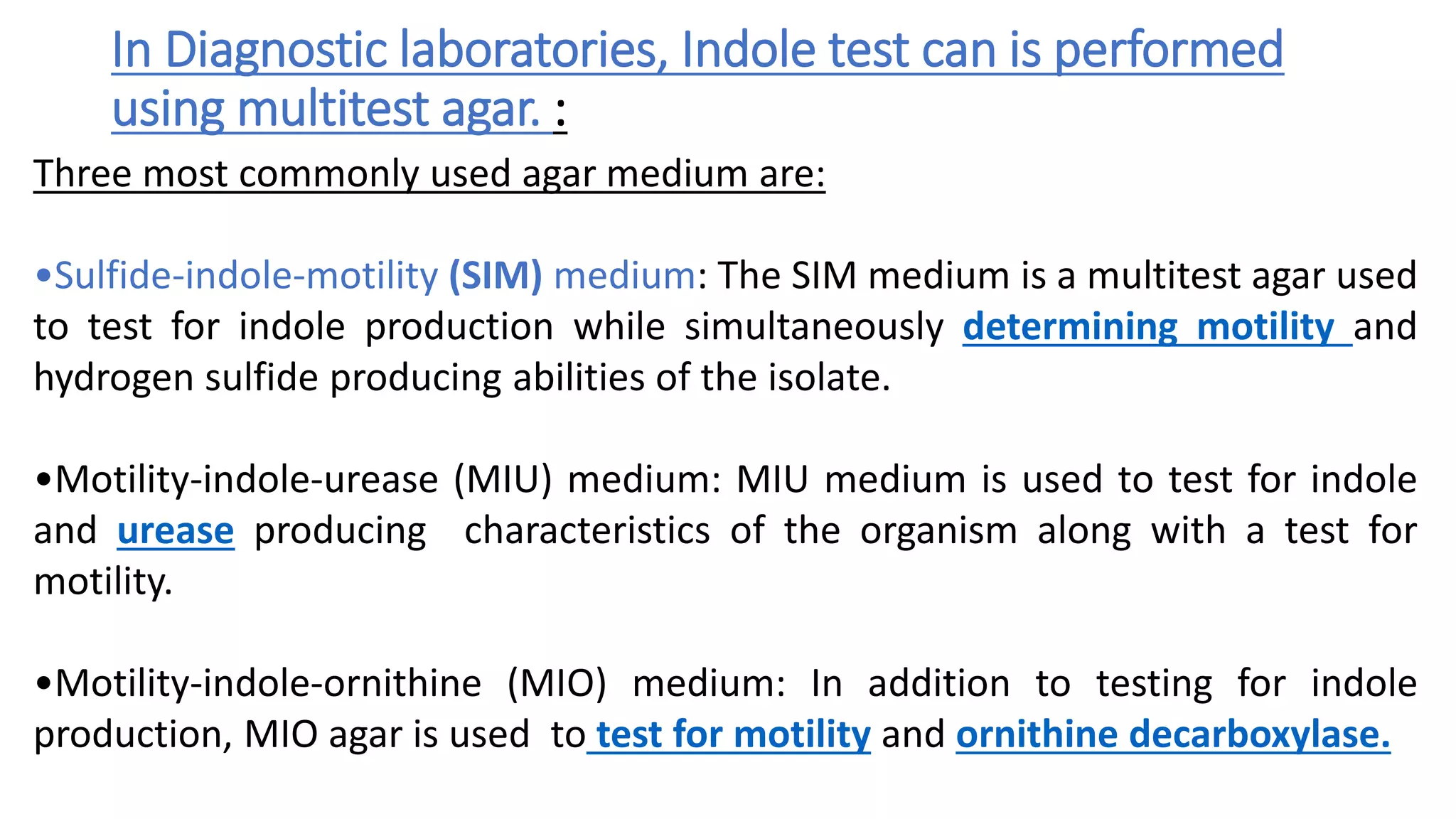 IMViC biochemical tests | PPTX