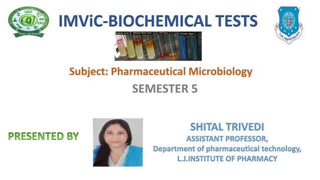 IMViC biochemical tests | PPTX