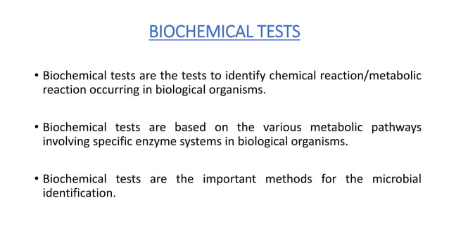 IMViC biochemical tests | PPTX