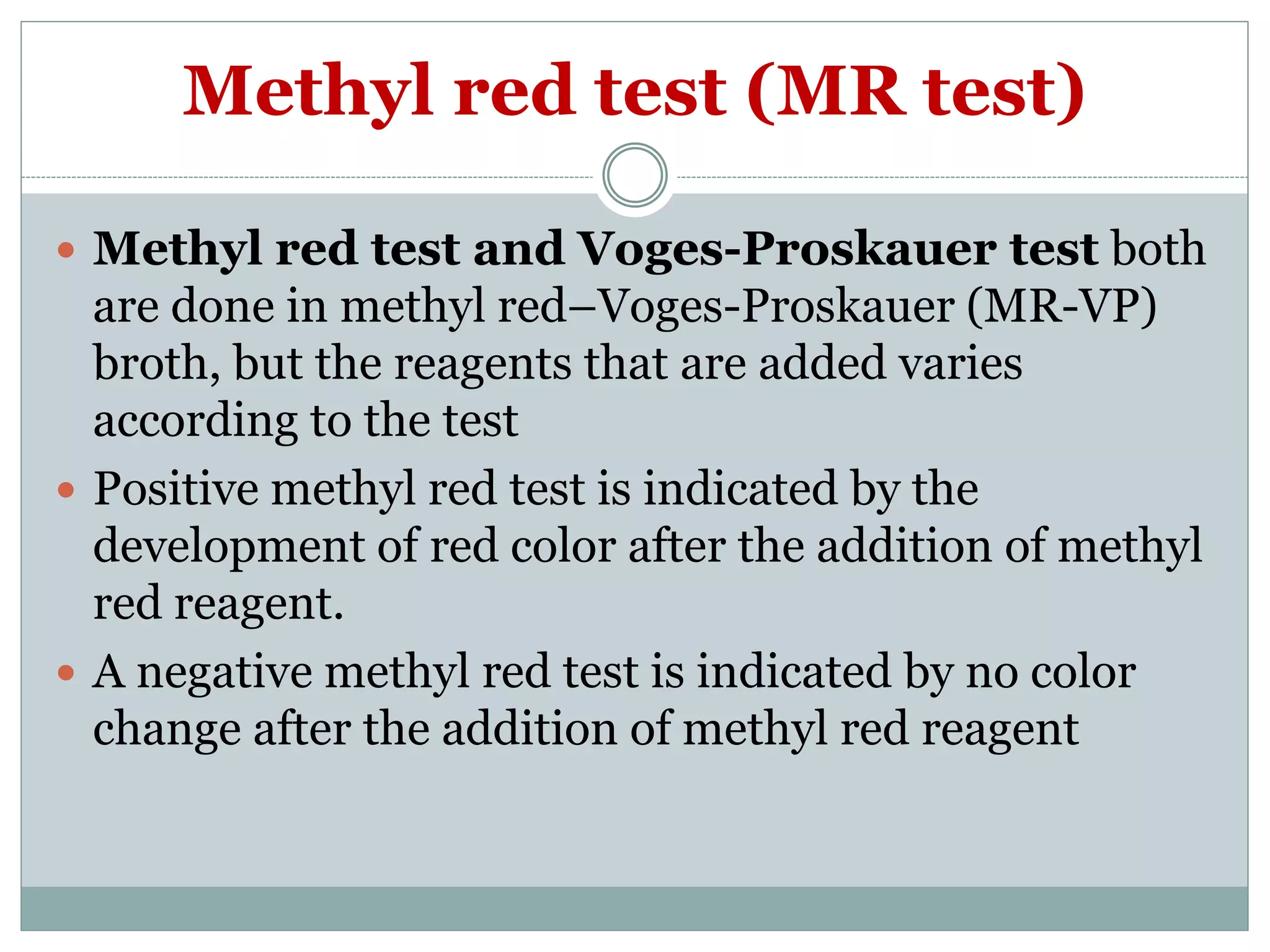 IMViC (Biochemical test) | PPTX