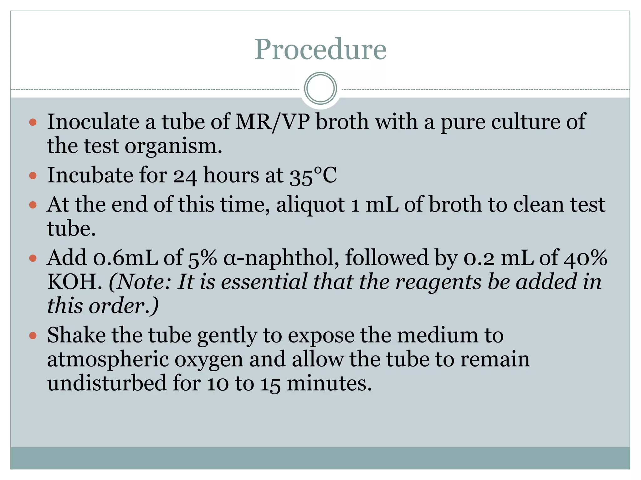 IMViC (Biochemical test) | PPTX