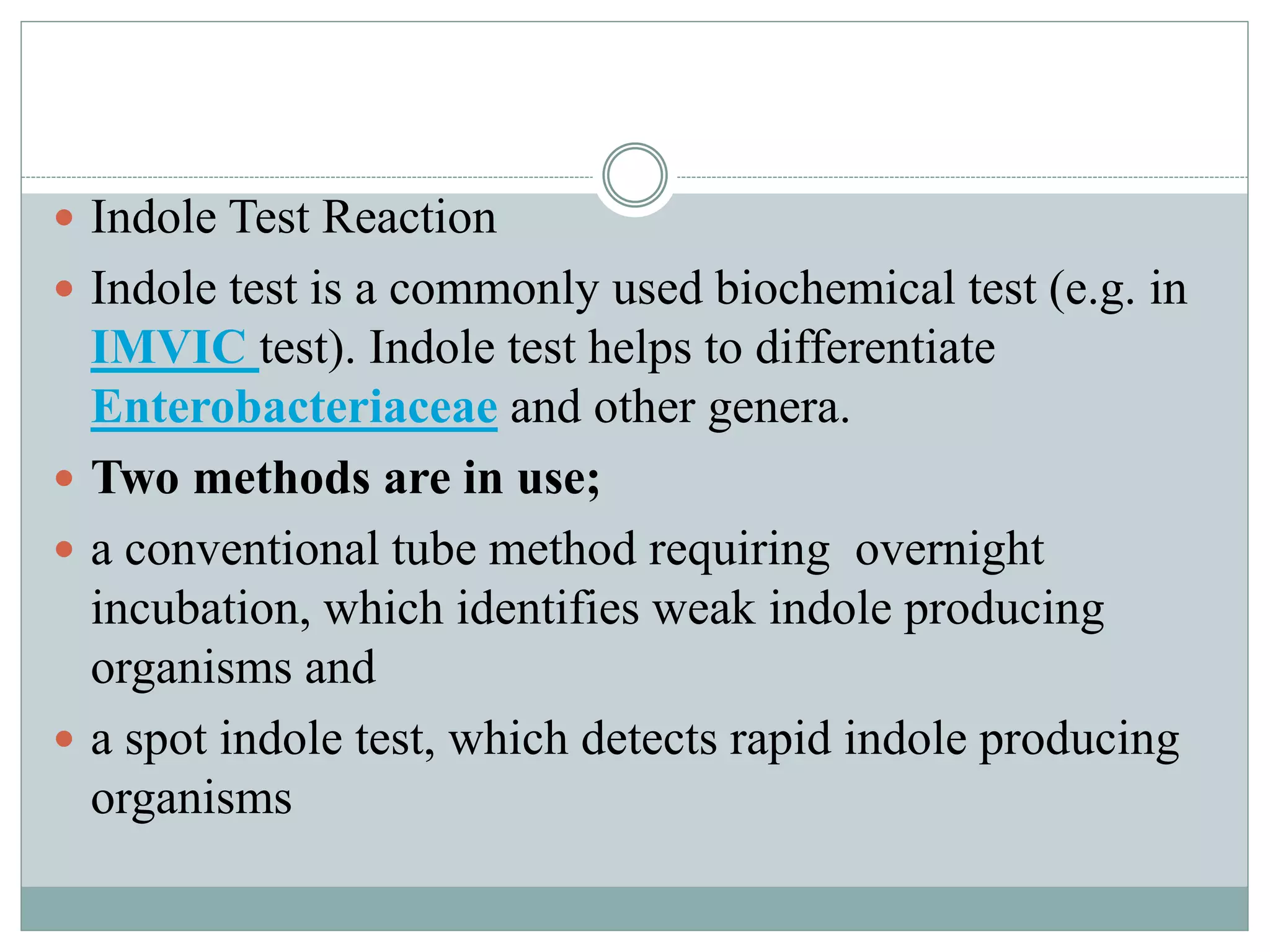 IMViC (Biochemical test) | PPTX