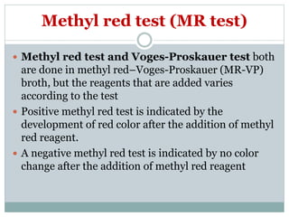 IMViC (Biochemical test) | PPTX