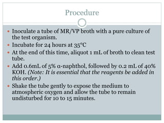 IMViC (Biochemical test) | PPTX