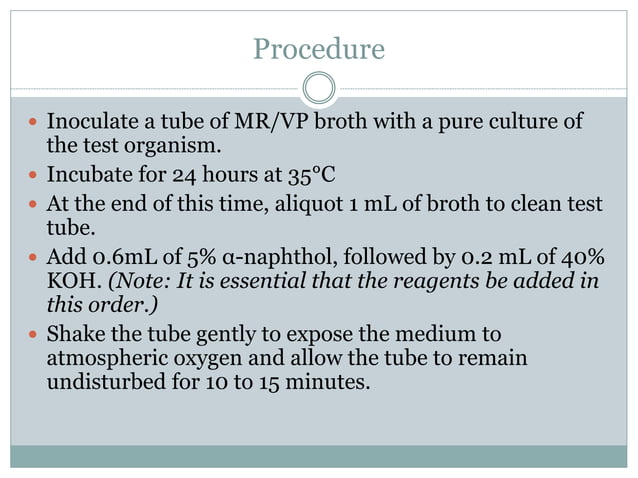 IMViC (Biochemical test) | PPTX | Chemistry | Science