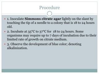 IMViC (Biochemical test) | PPTX