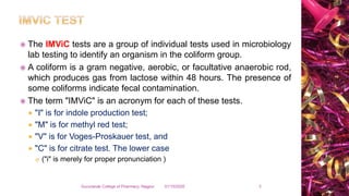 IMViC test | PPTX