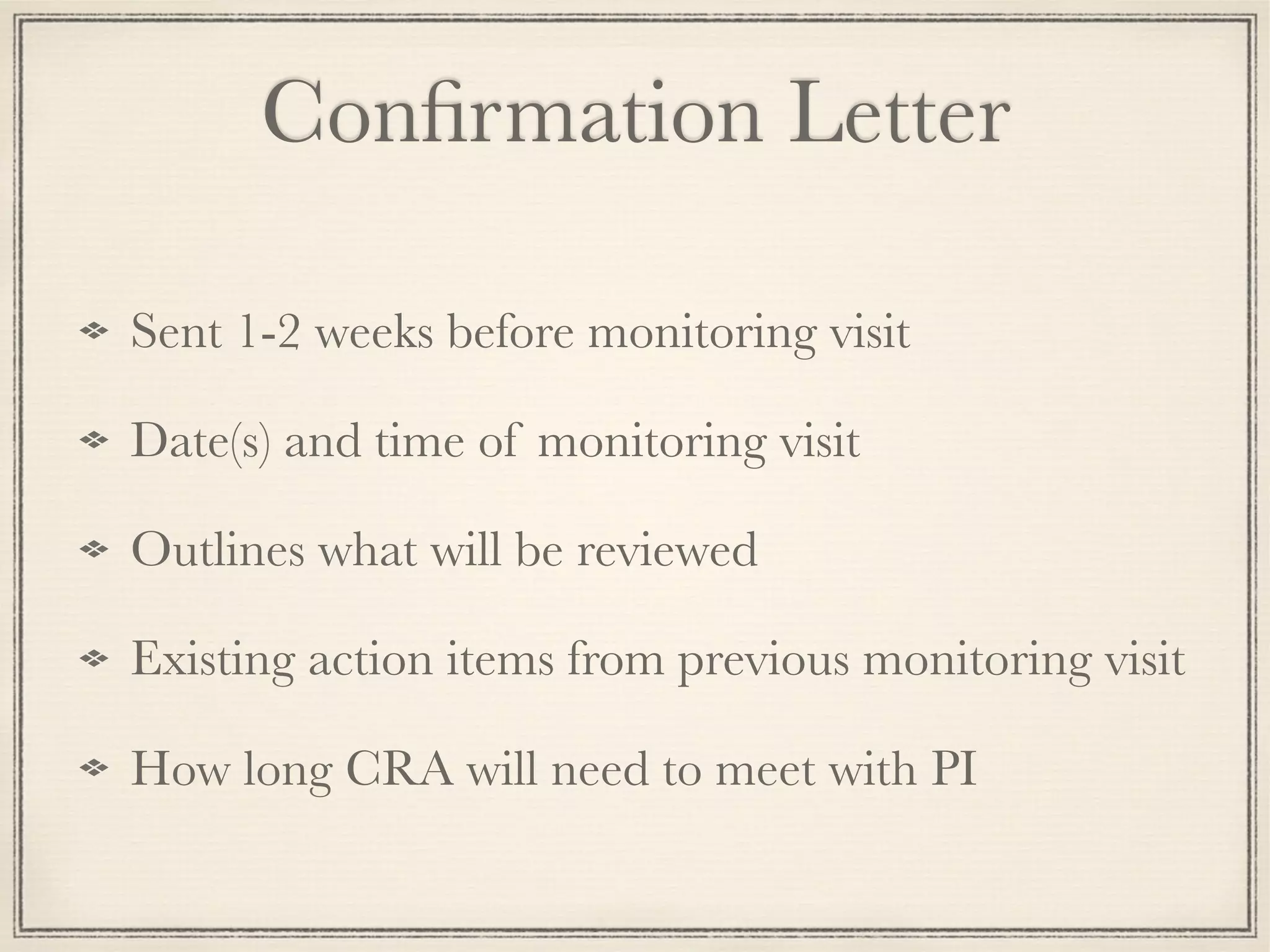 Interim Monitoring Visits | PDF