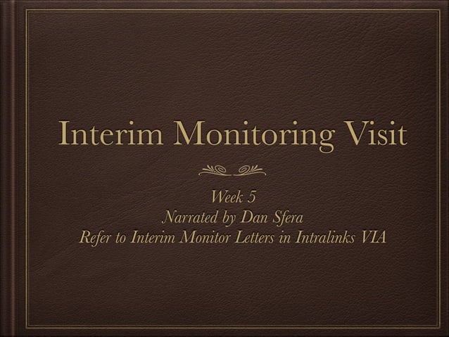 Interim Monitoring Visits | PDF