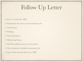 Interim Monitoring Visits | PDF