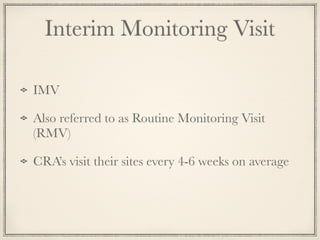 Interim Monitoring Visits | PDF
