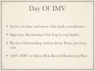 Interim Monitoring Visits | PDF